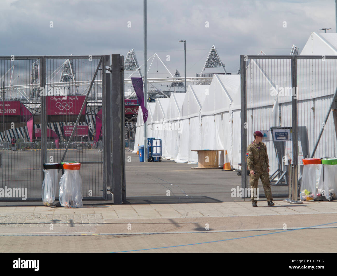 British Army soldier working as security guards at the London 2012 ...