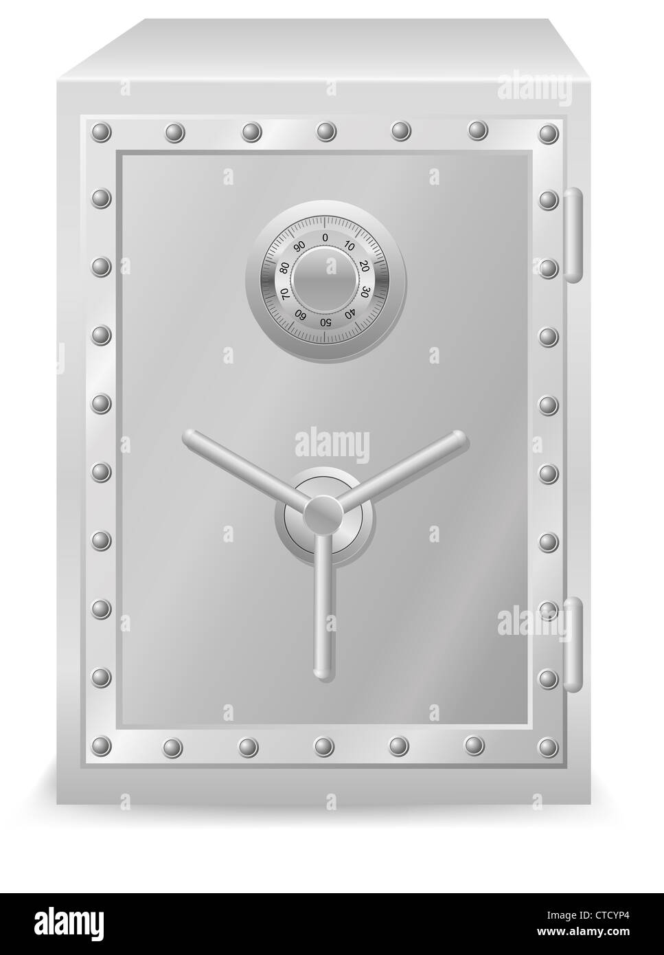 safe with combination lock illustration isolated on white background ...