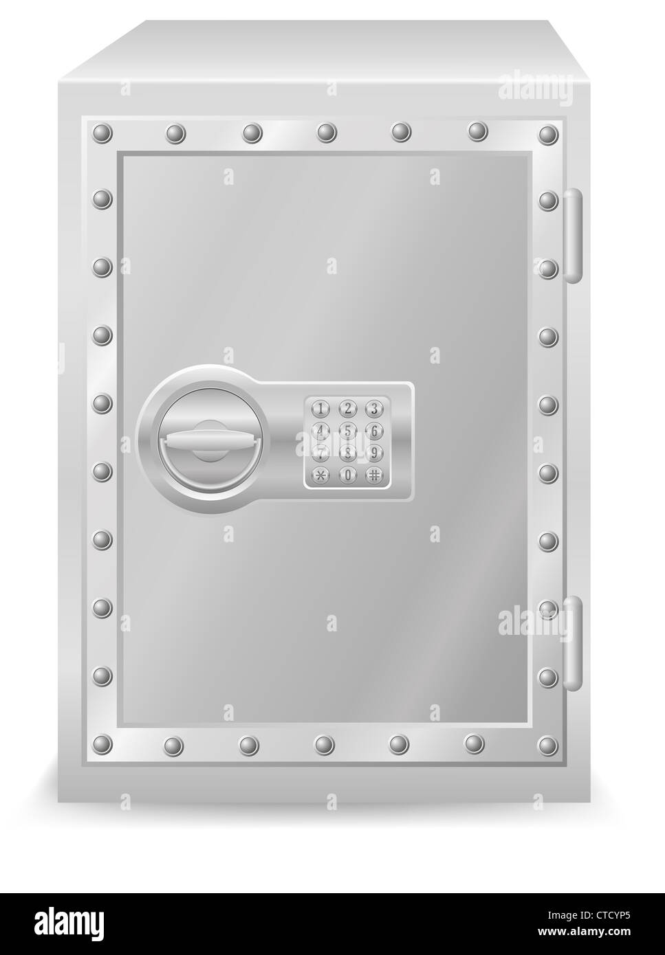 safe with electronic combination lock vector illustration isolated on ...