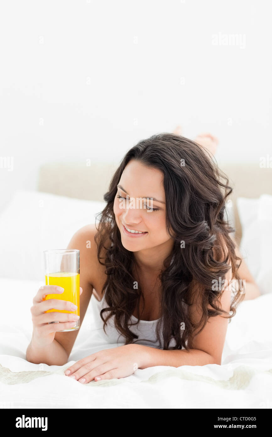 Young attractive female relaxing Cut Out Stock Images & Pictures - Alamy