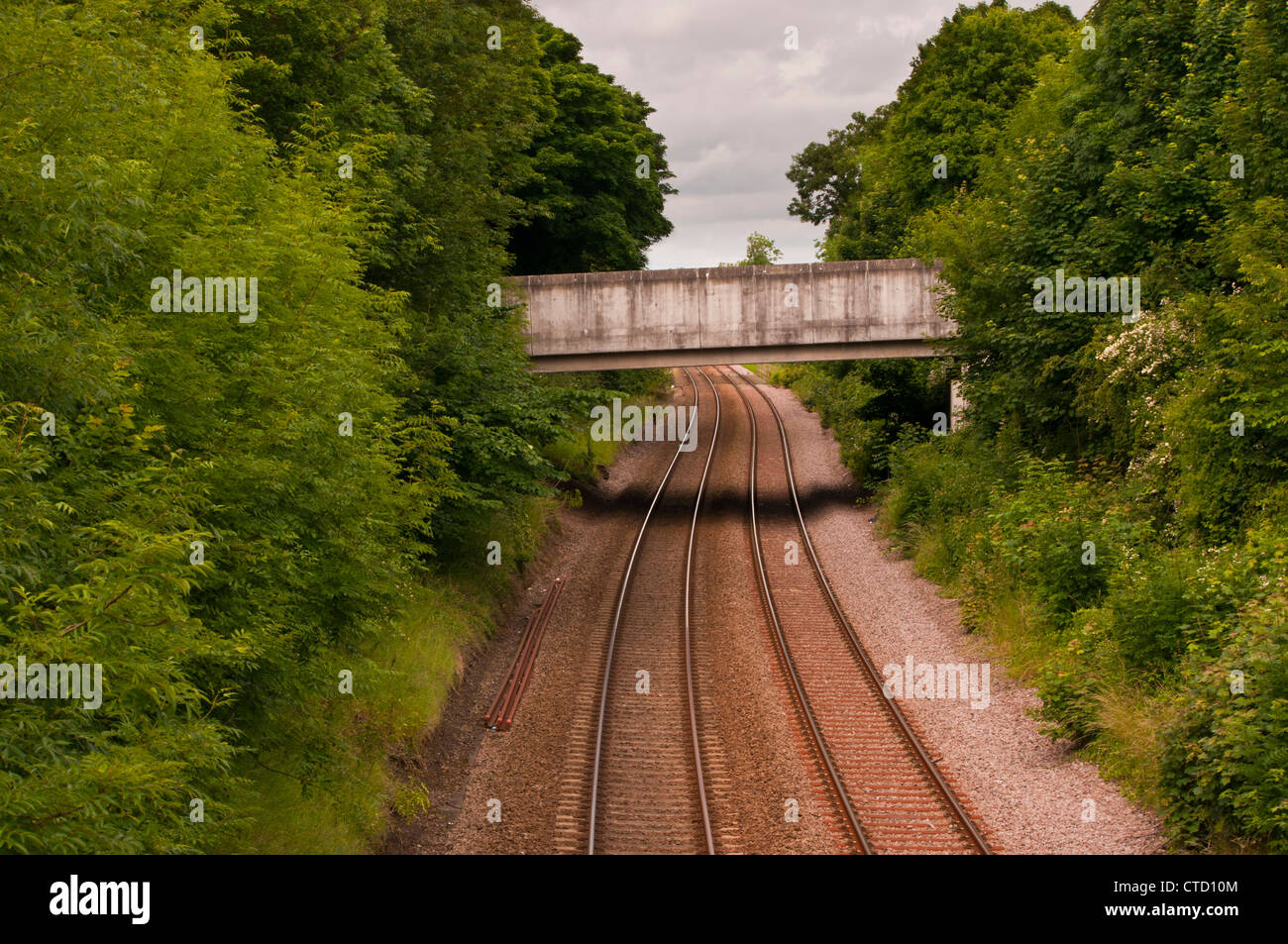railway line under bridge Stock Photo - Alamy