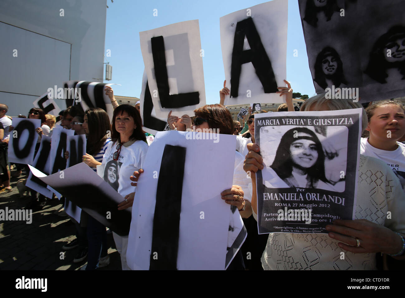 City of Vatican, Italy. A demonstration in support of Emanuela Orlandi ...