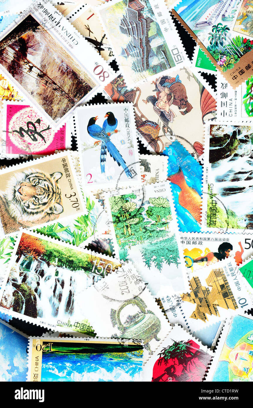 Chinese postage stamps hi-res stock photography and images - Alamy