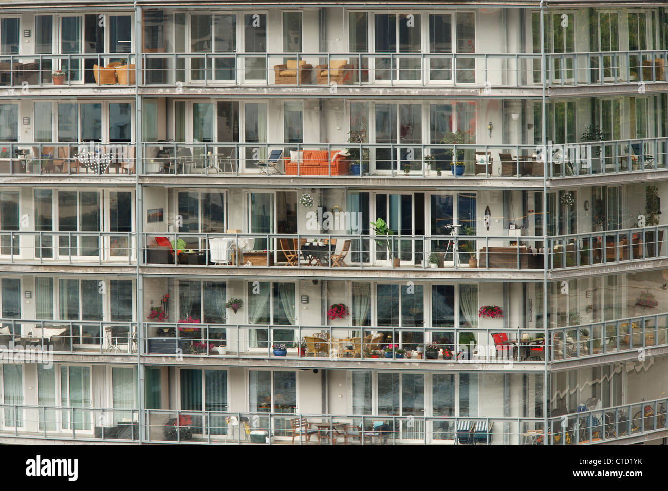 Apartments in Bergen - Norway, photo taken from the harbor Stock Photo ...