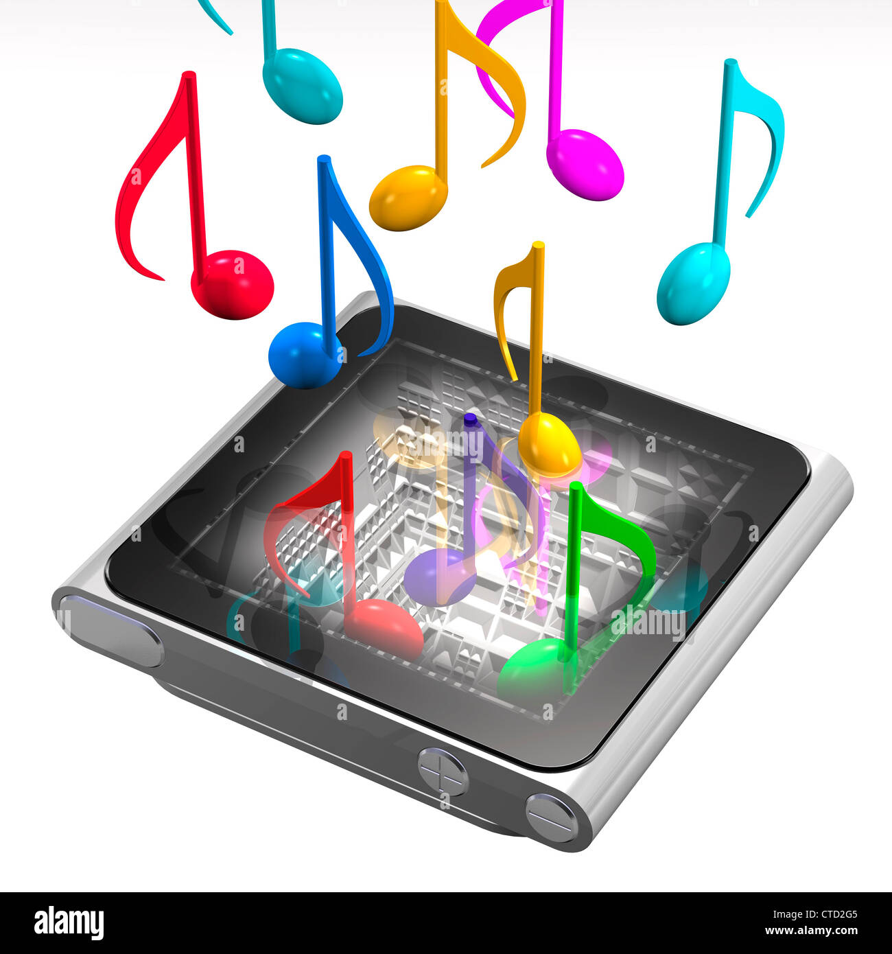 Digital music player artwork Stock Photo - Alamy