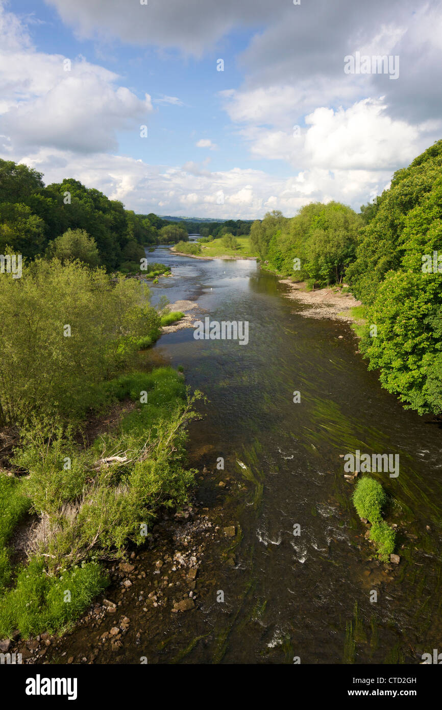 River Wye in early summer at Hay-on-Wye, Powys, Cymru, Wales, UK ...