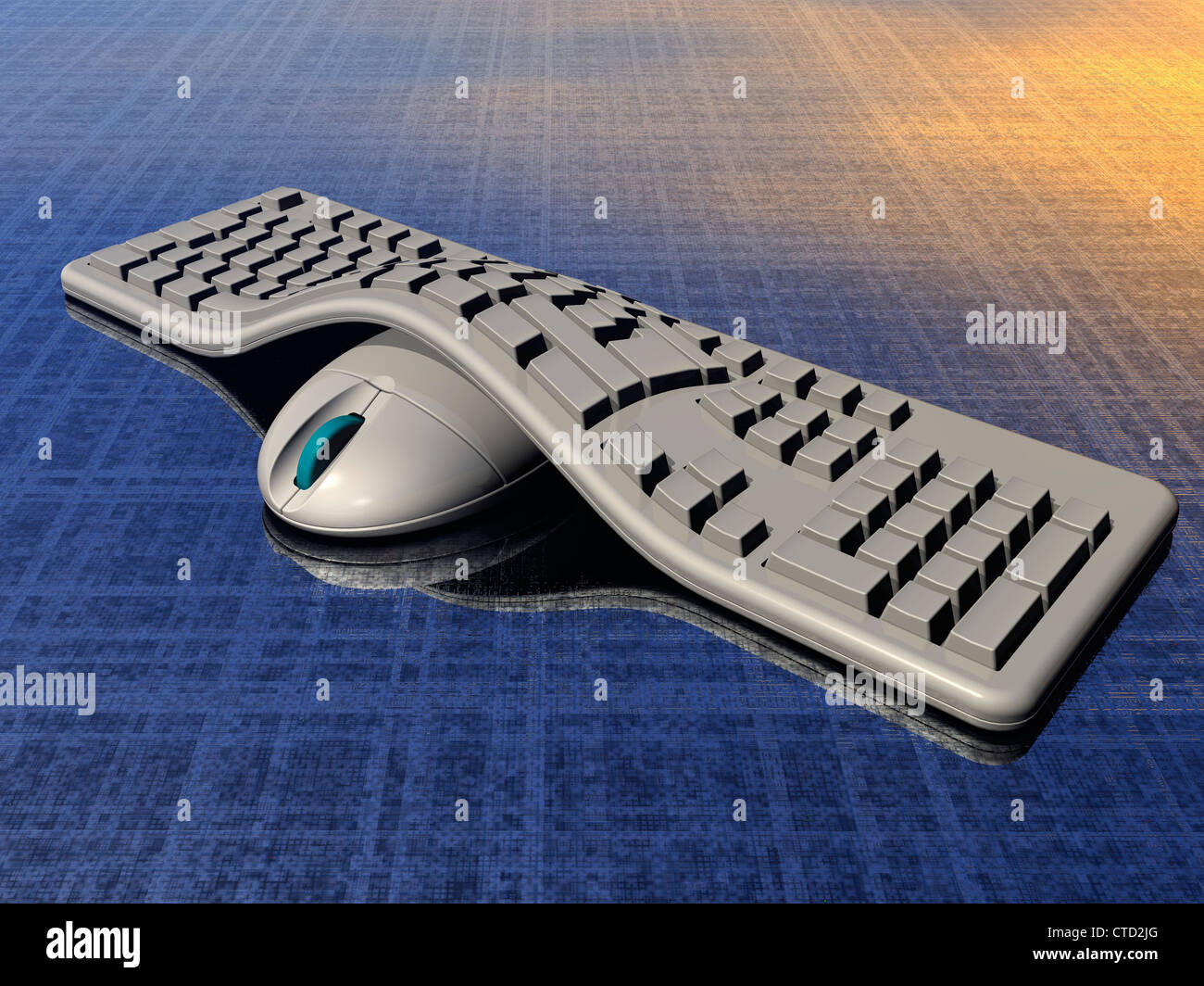 Computer mouse and keyboard artwork Stock Photo - Alamy