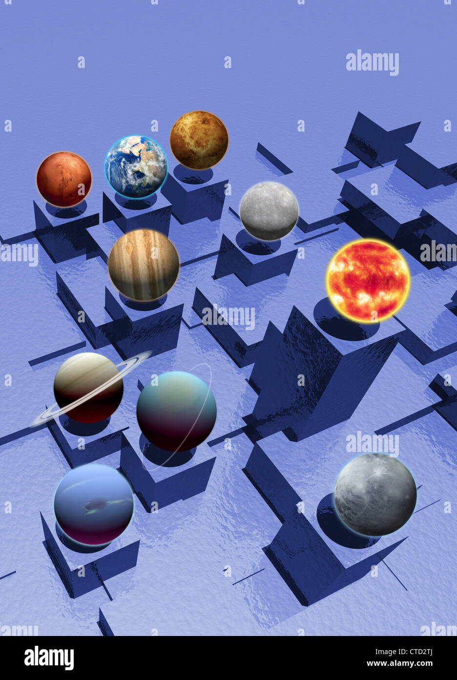 Solar system artwork Stock Photo - Alamy