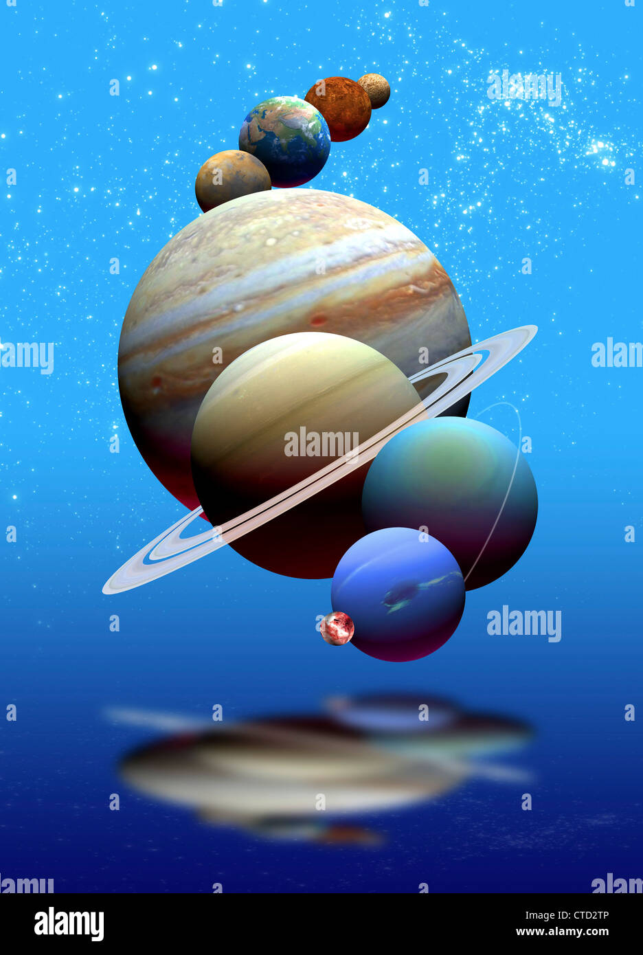 Solar system artwork Stock Photo - Alamy