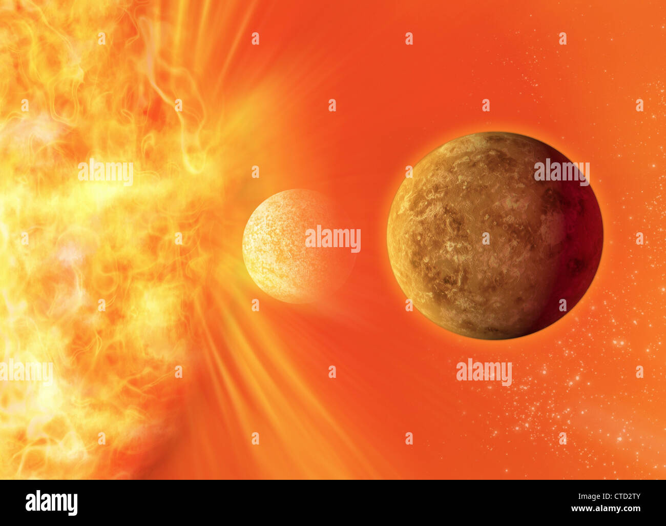 Solar flare artwork Stock Photo - Alamy