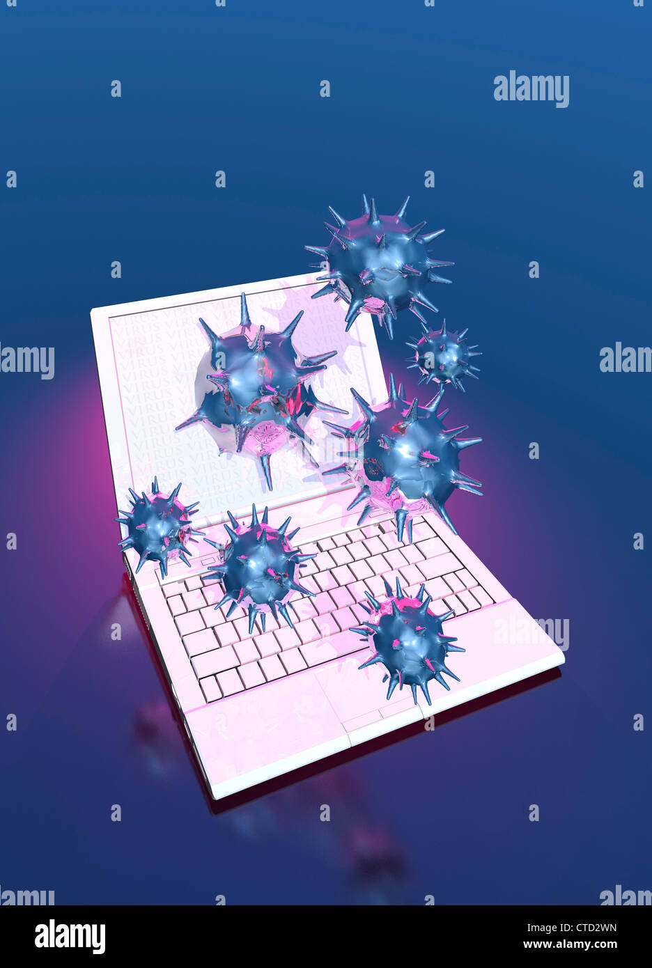 Computer virus conceptual artwork Stock Photo - Alamy