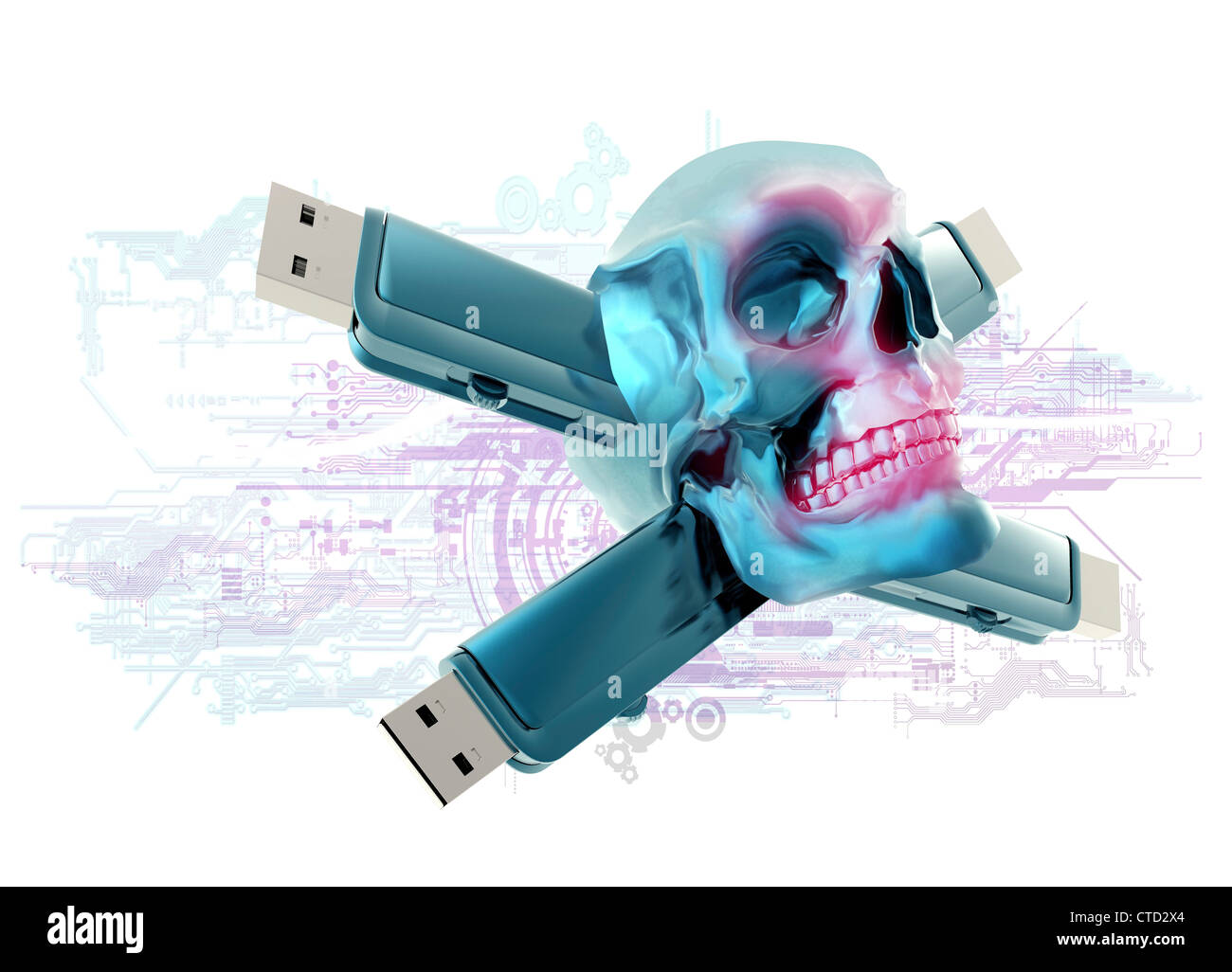 Computer virus conceptual artwork Stock Photo - Alamy