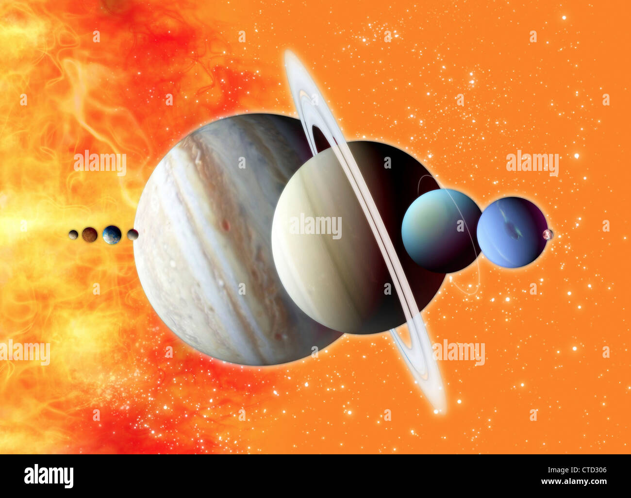 Solar system artwork Stock Photo - Alamy
