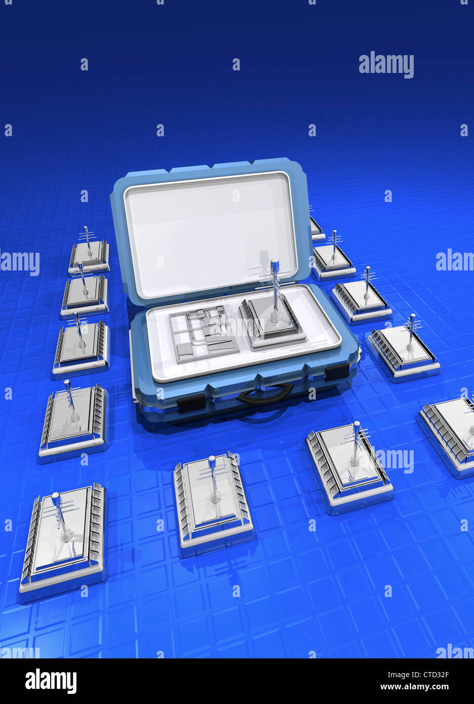 Wireless mesh network artwork Stock Photo - Alamy
