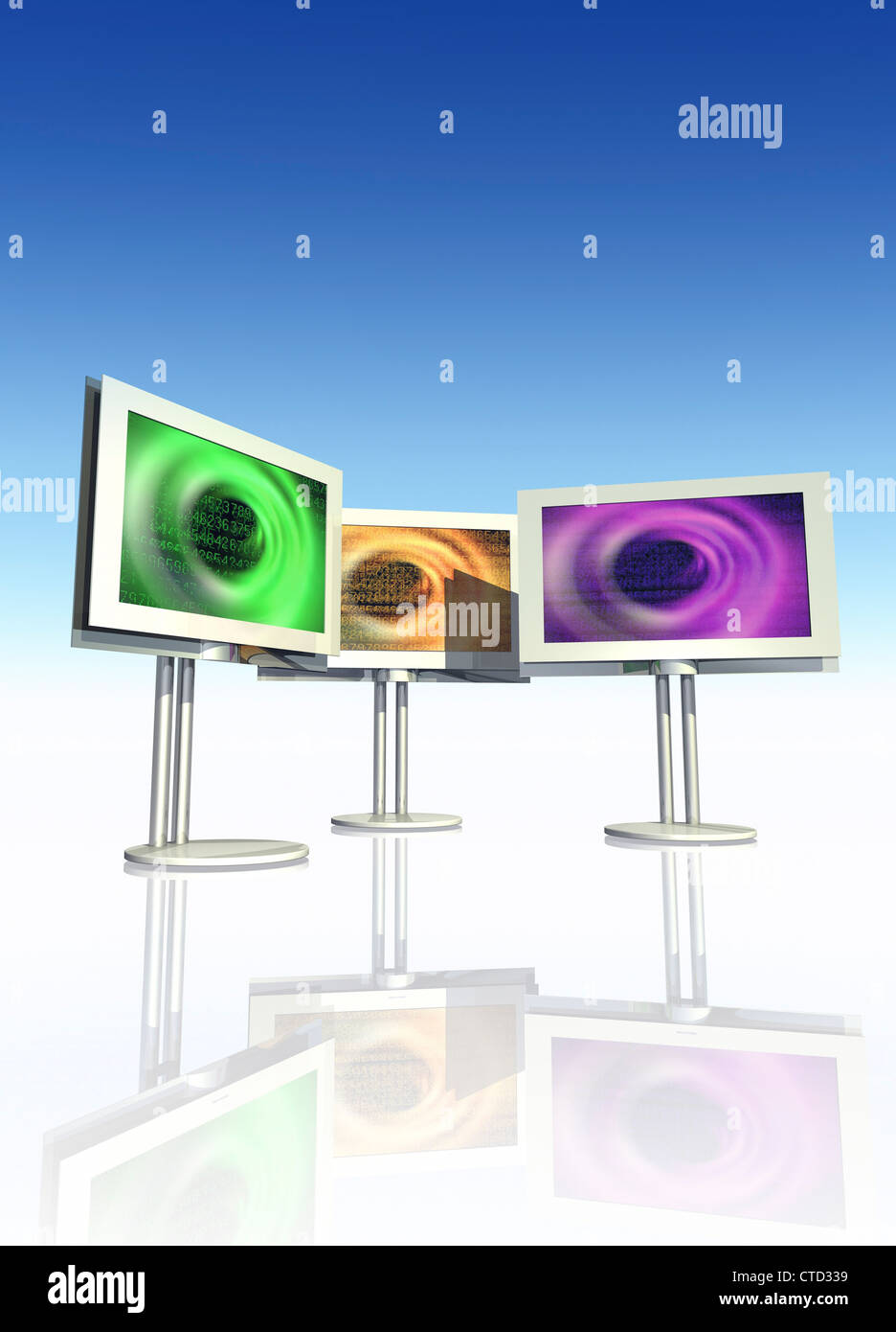 Computer screens artwork Stock Photo - Alamy