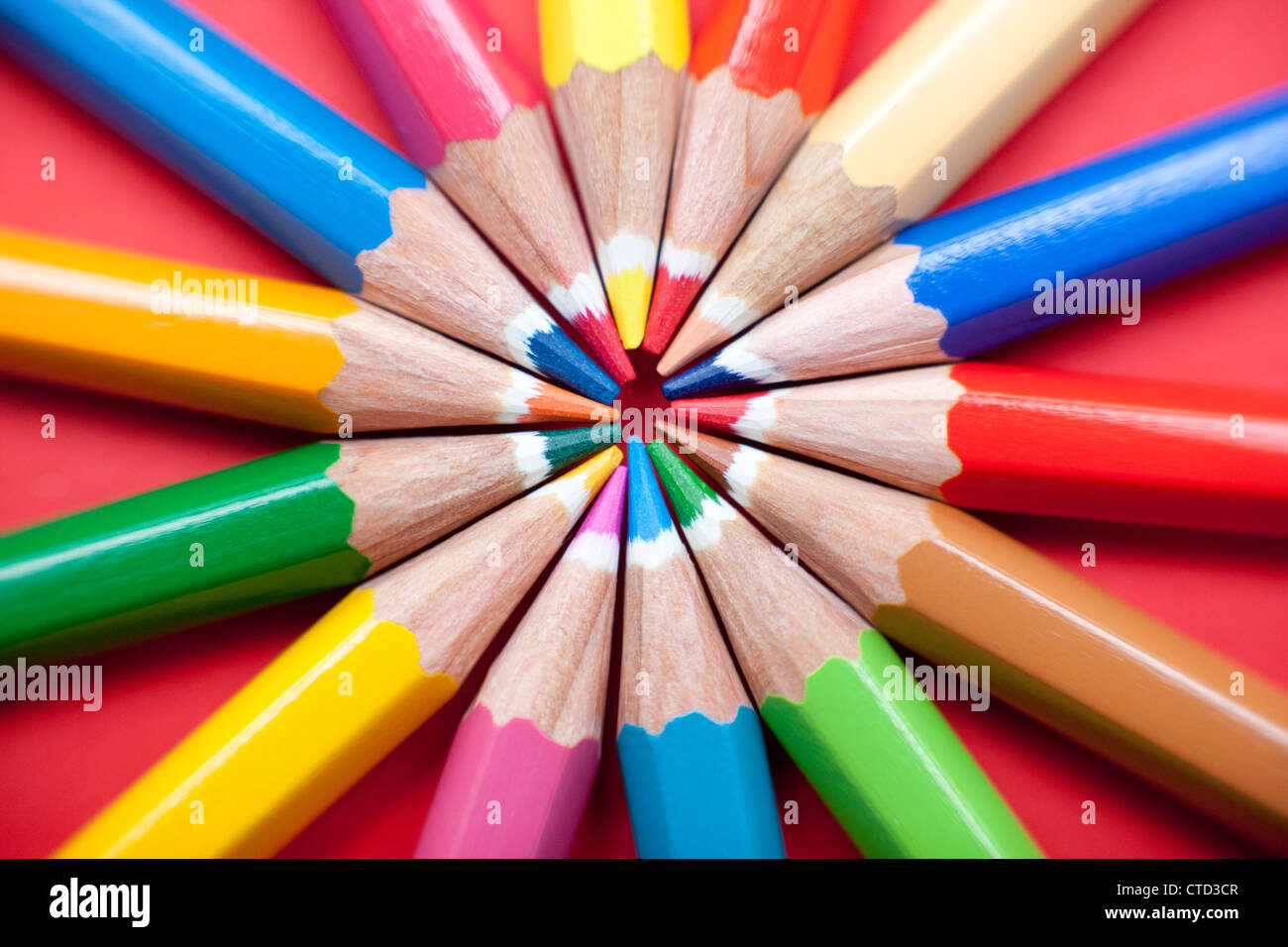 Colouring pencils sharpened Stock Photo - Alamy