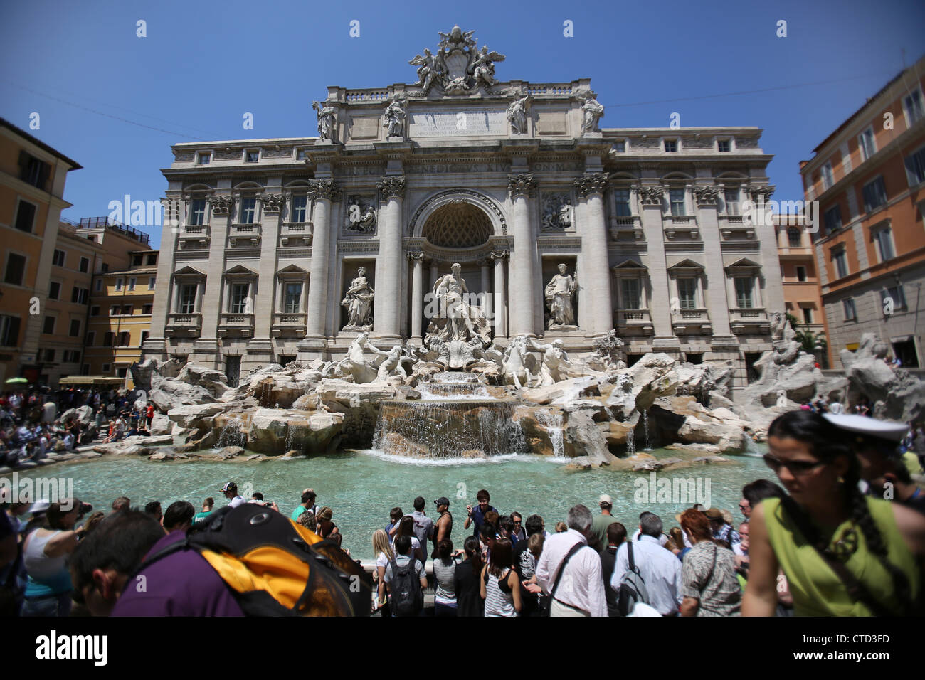 City of Rome, Italy. Picturesque summer view of tourists around the ...