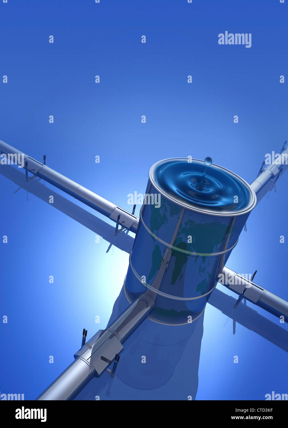 Oil distribution conceptual artwork Stock Photo - Alamy