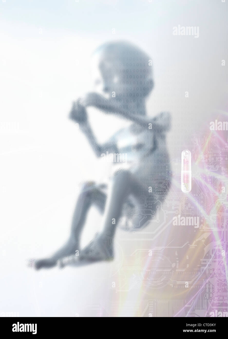 Tagging humans conceptual artwork Stock Photo - Alamy