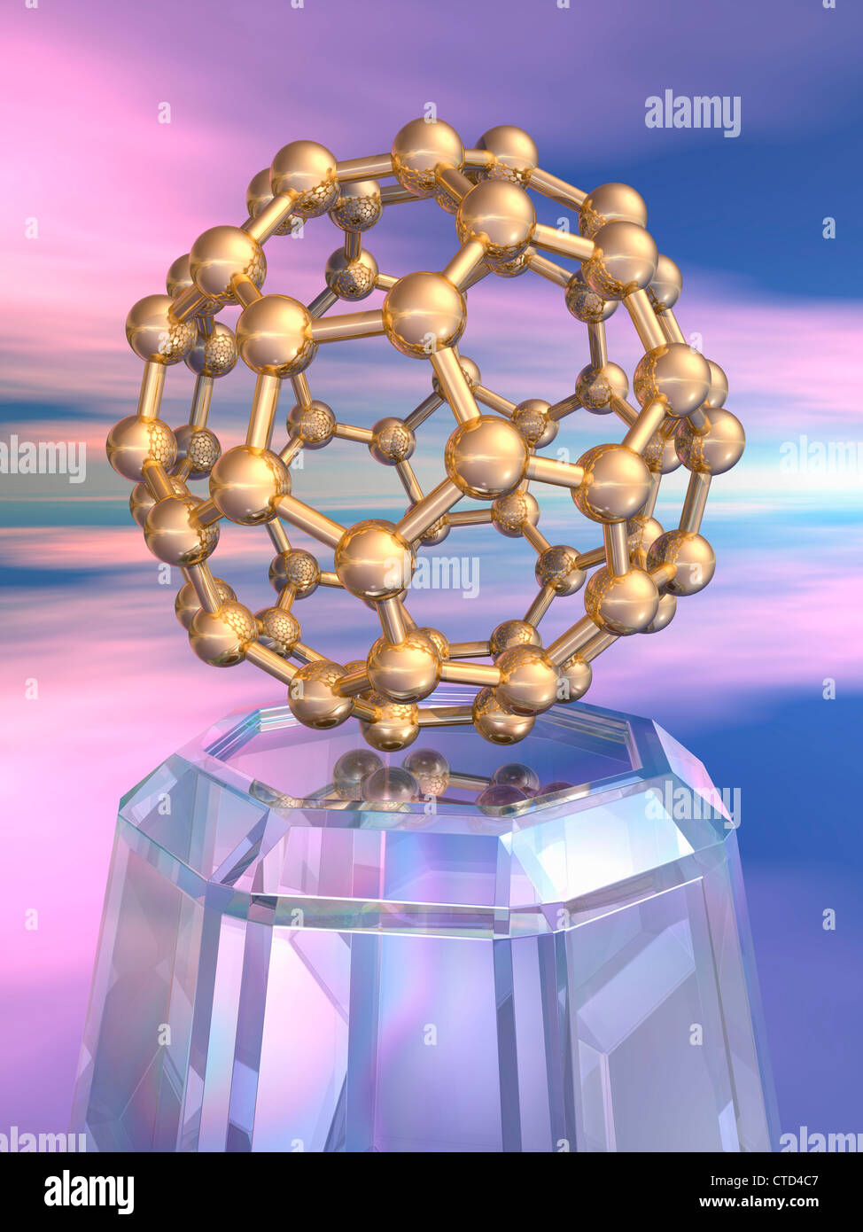Buckyball molecule artwork Stock Photo - Alamy