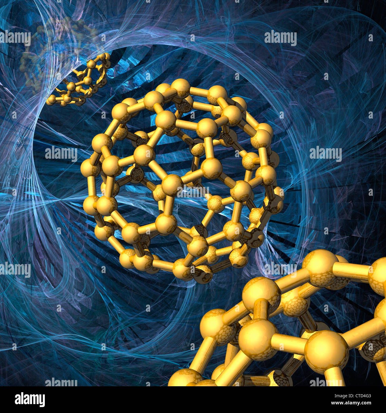 Buckyball molecules artwork Stock Photo - Alamy