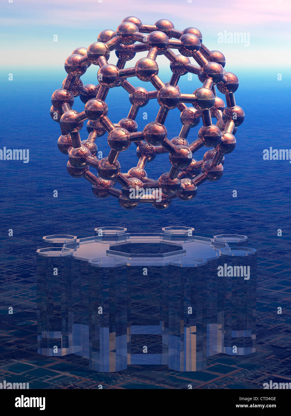 Buckyball molecule artwork Stock Photo - Alamy