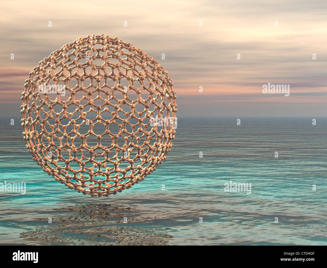 Buckyball molecule artwork Stock Photo - Alamy