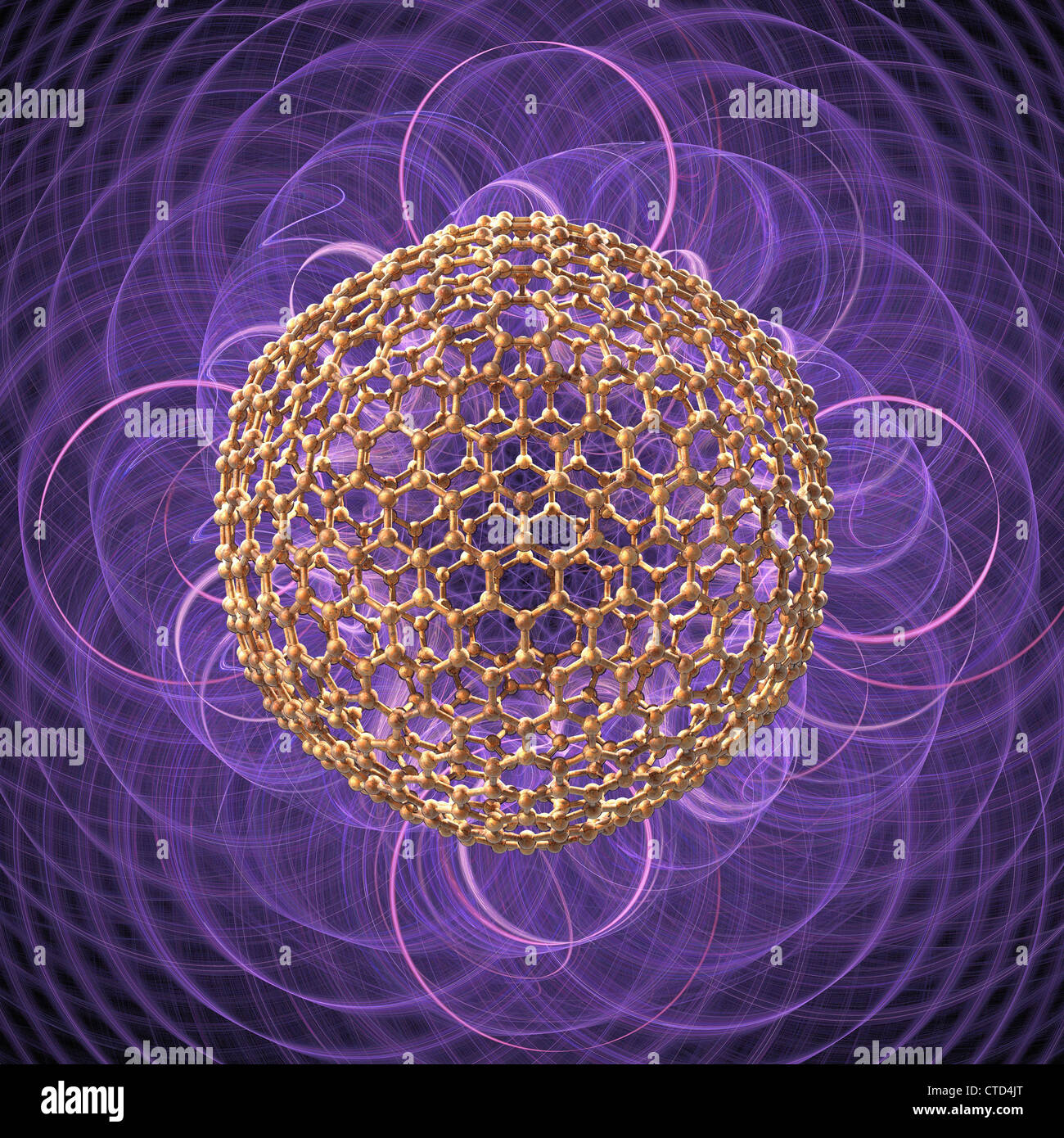 Buckyball molecule artwork Stock Photo - Alamy