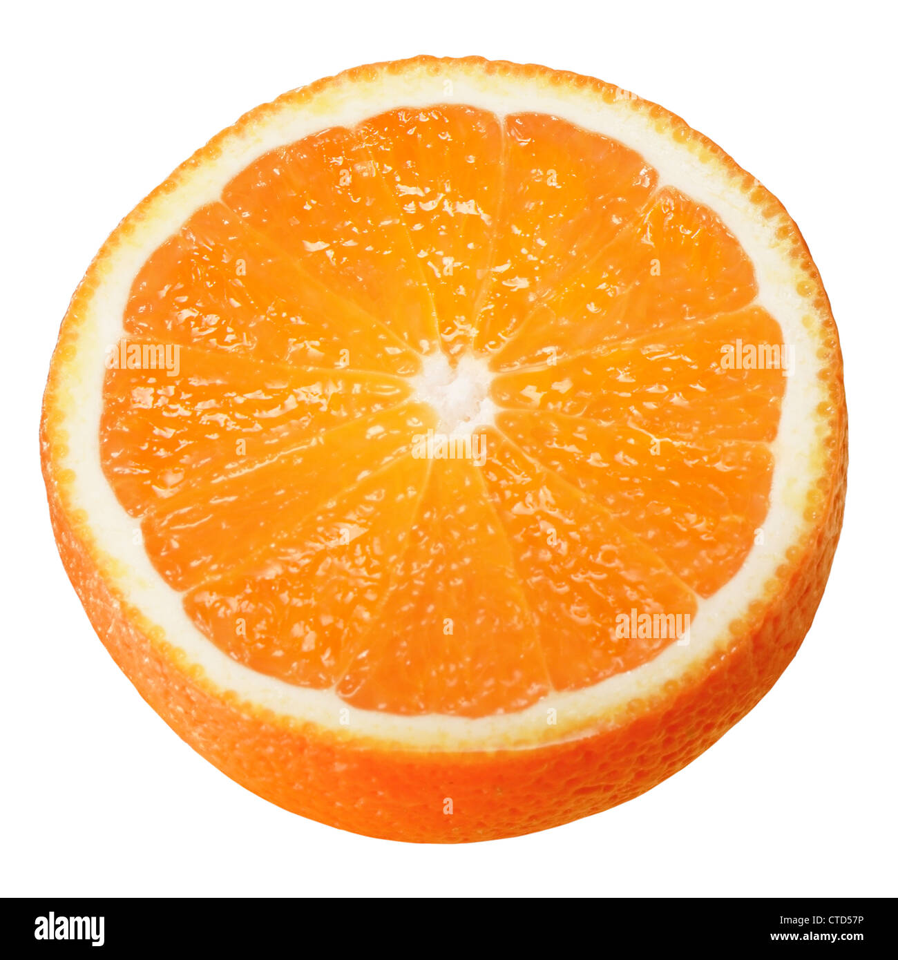 Half orange isolated on white Stock Photo - Alamy