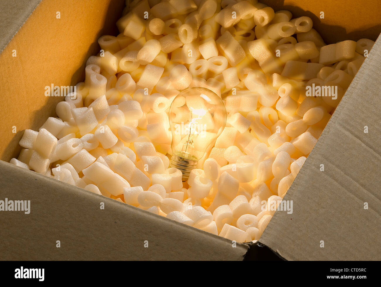 brigh light in a box Stock Photo - Alamy