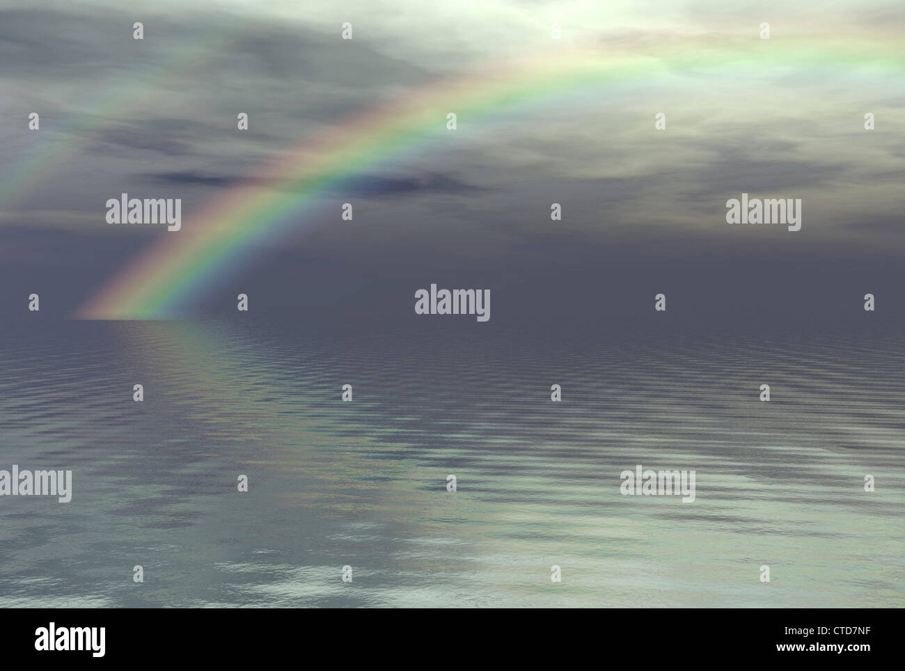 Rainbow After the Storm Stock Photo - Alamy