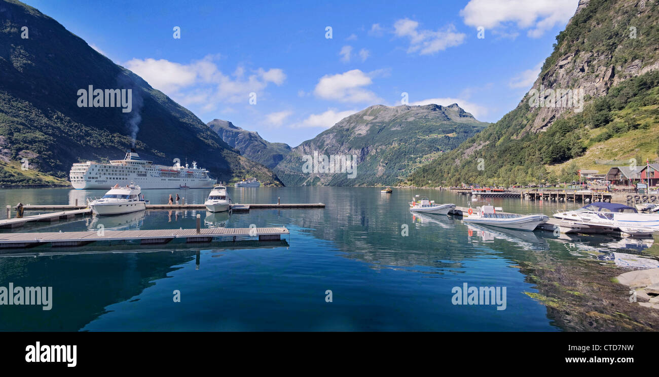 Top view of Geirangerfjord in Norway Stock Photo - Alamy
