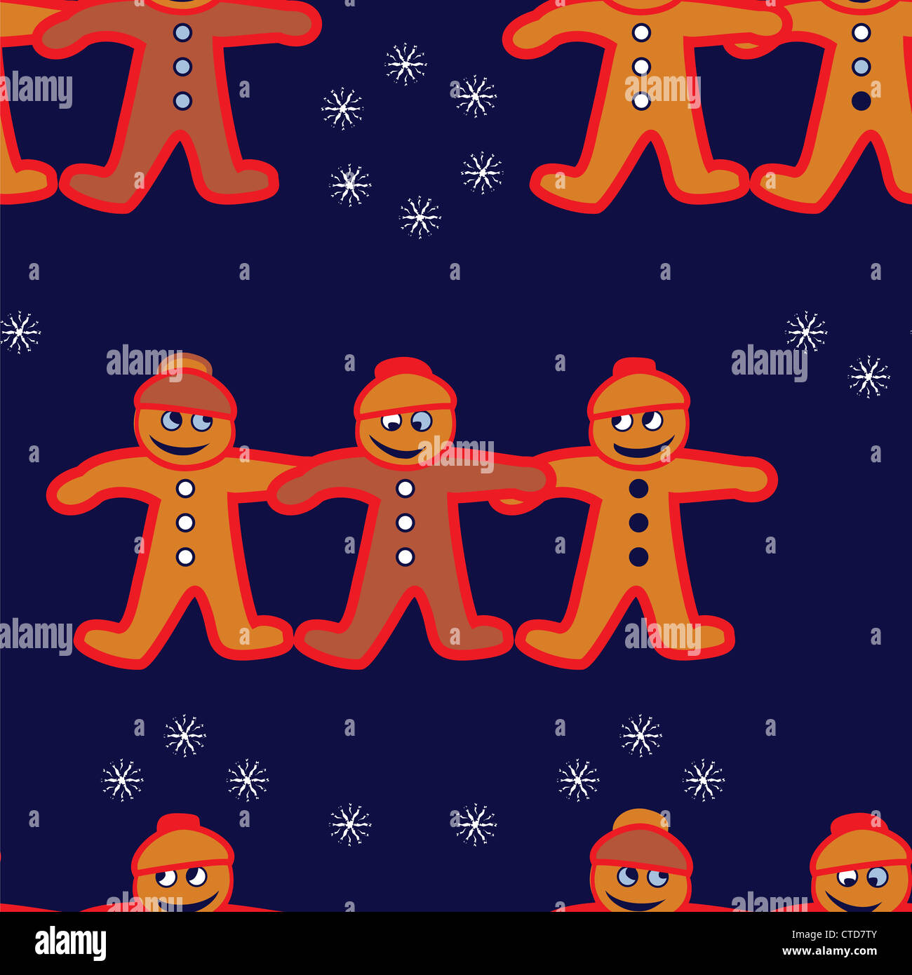 Gingerbread man repeat pattern hi-res stock photography and images - Alamy