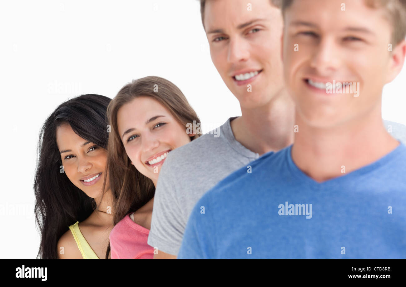 Studio shot four happy girls hi-res stock photography and images - Alamy
