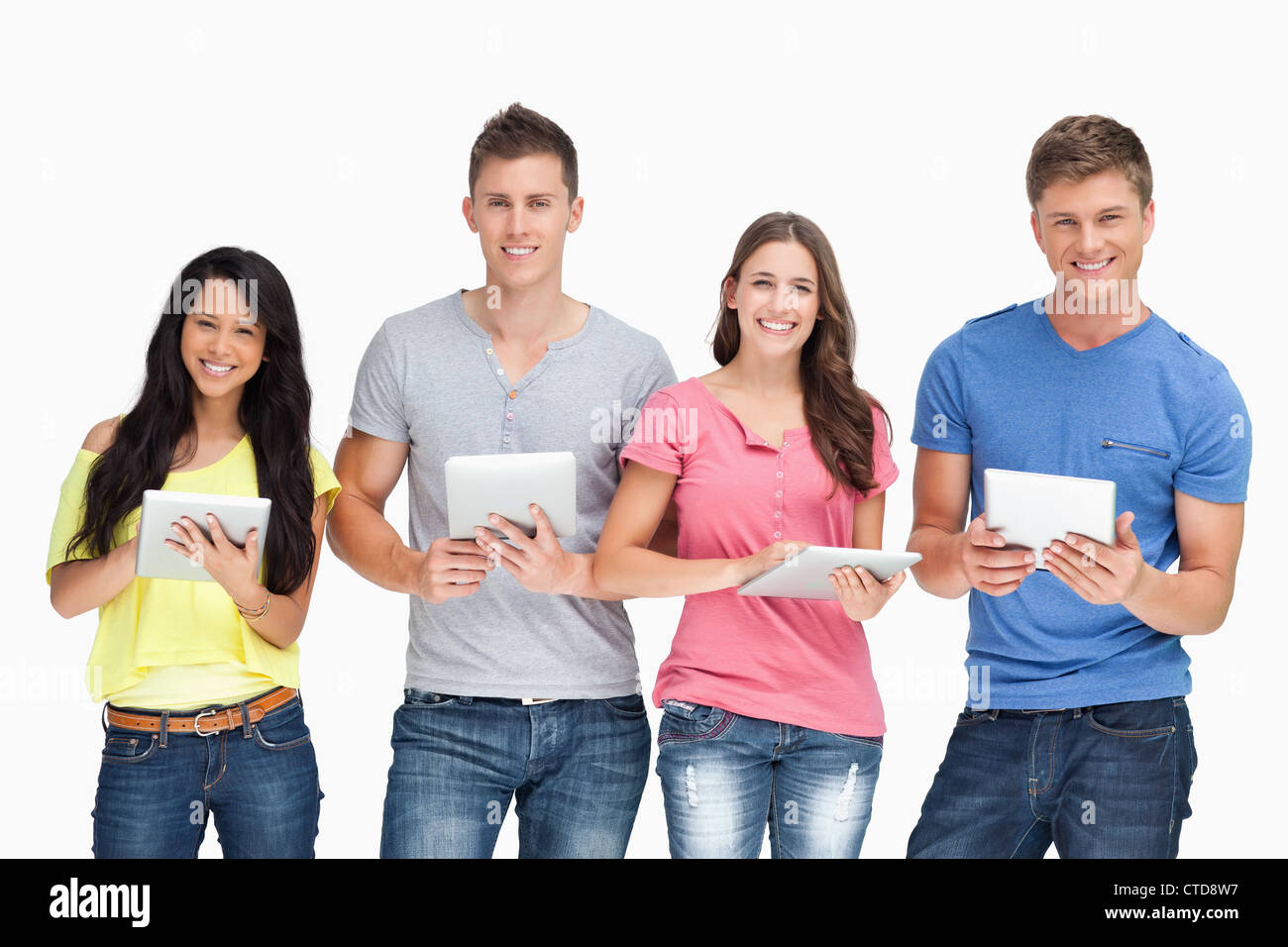 People group tablets hi-res stock photography and images - Alamy