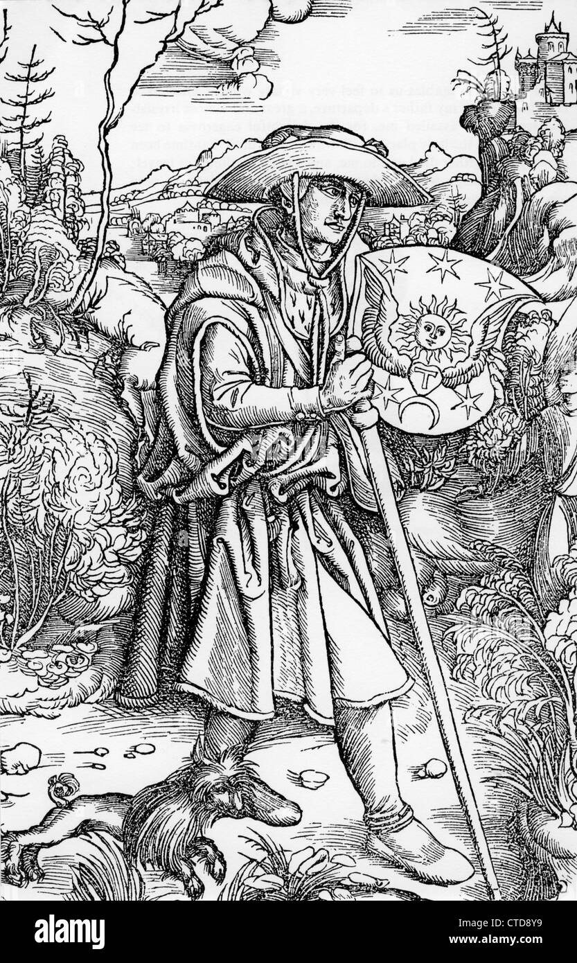 Pilgrim woodcut hi-res stock photography and images - Alamy