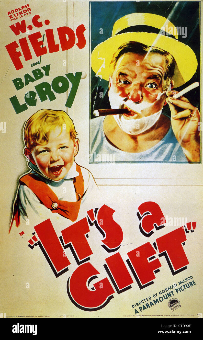 IT'S A GIFT Poster for 1934 Paramount film with W.C.Fields Stock Photo ...