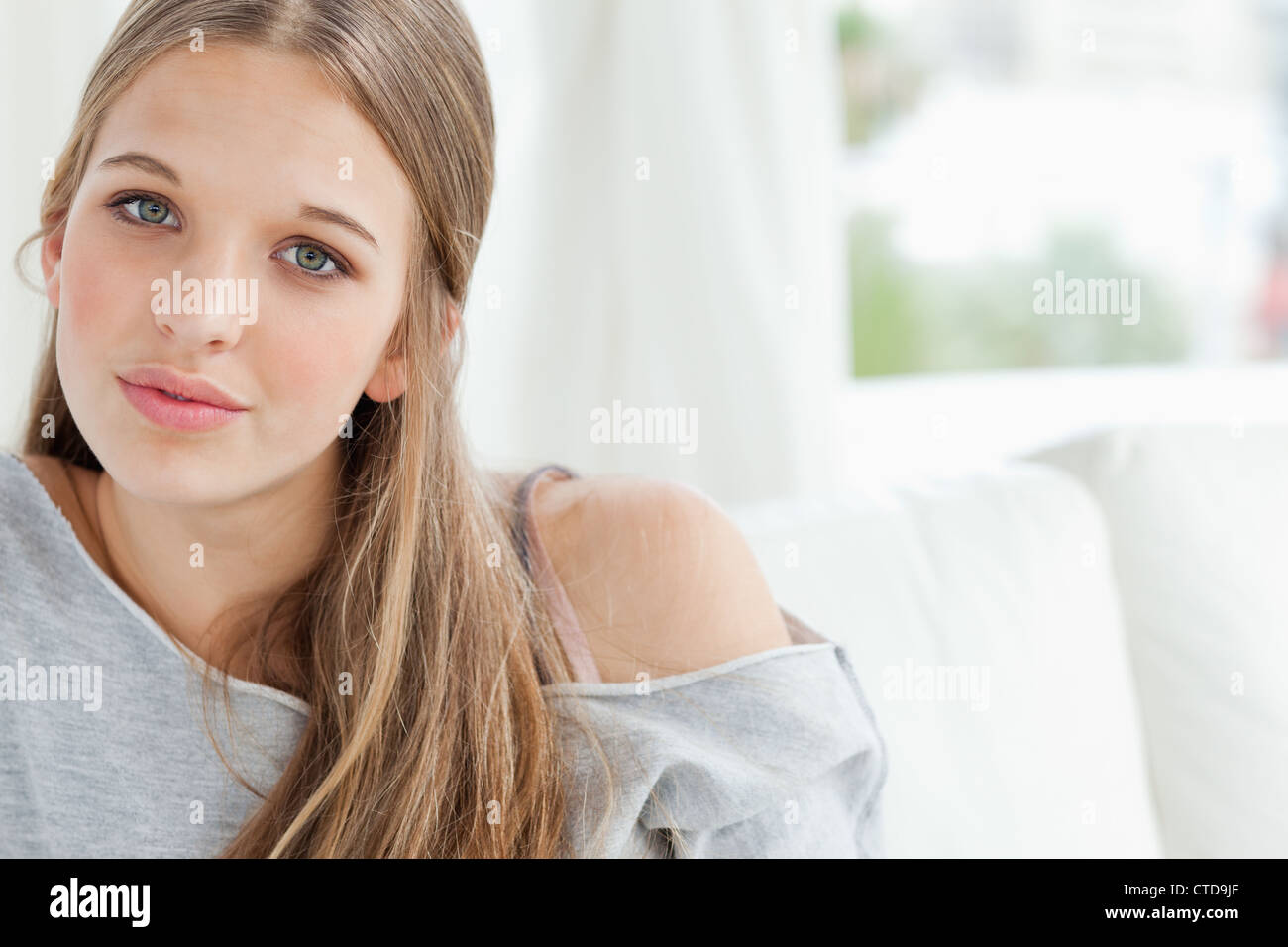 A girl looking at the camera Stock Photo - Alamy