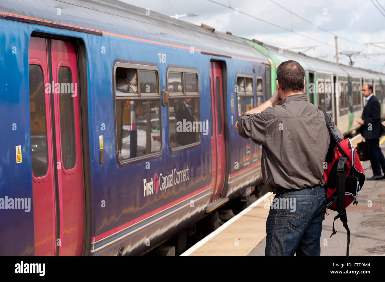 First capital connect train platform england hi-res stock photography ...