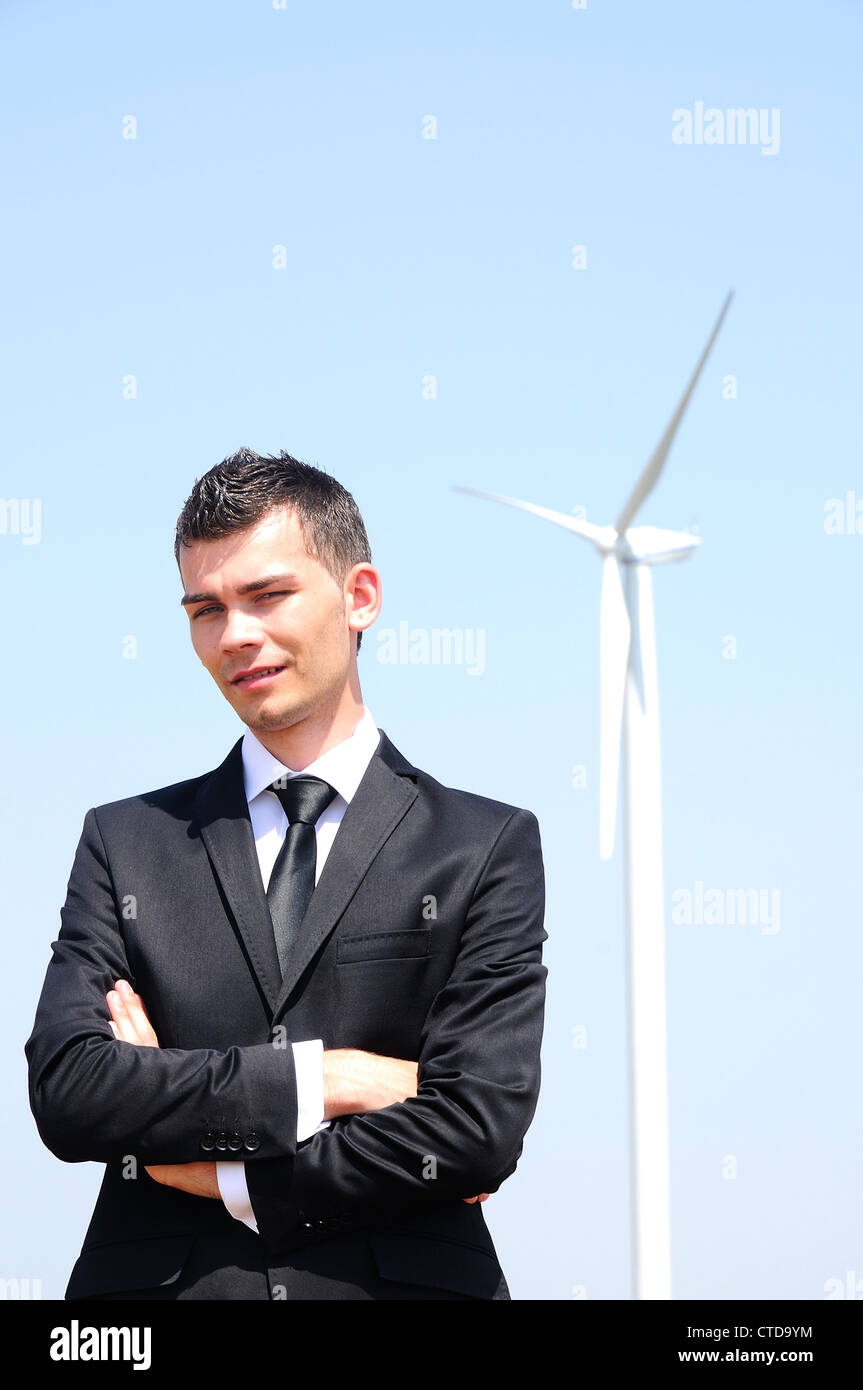 Business man standing outside Stock Photo - Alamy