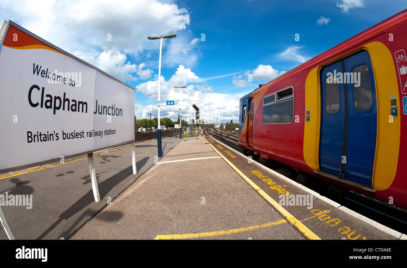 Clapham junction railway sign hi-res stock photography and images - Alamy