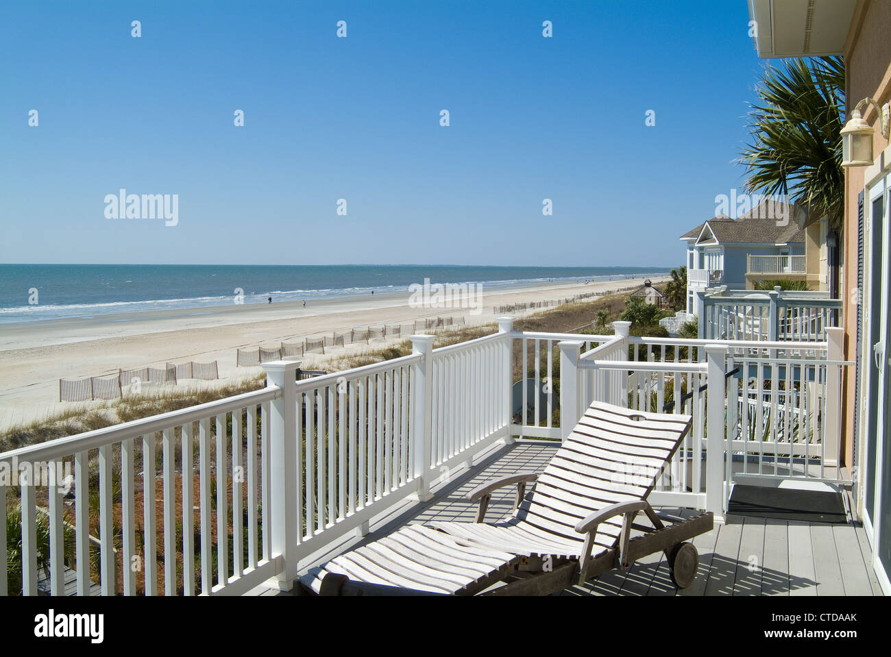Beach Front House Porch With Ocean & Beach View, Hilton Head South ...