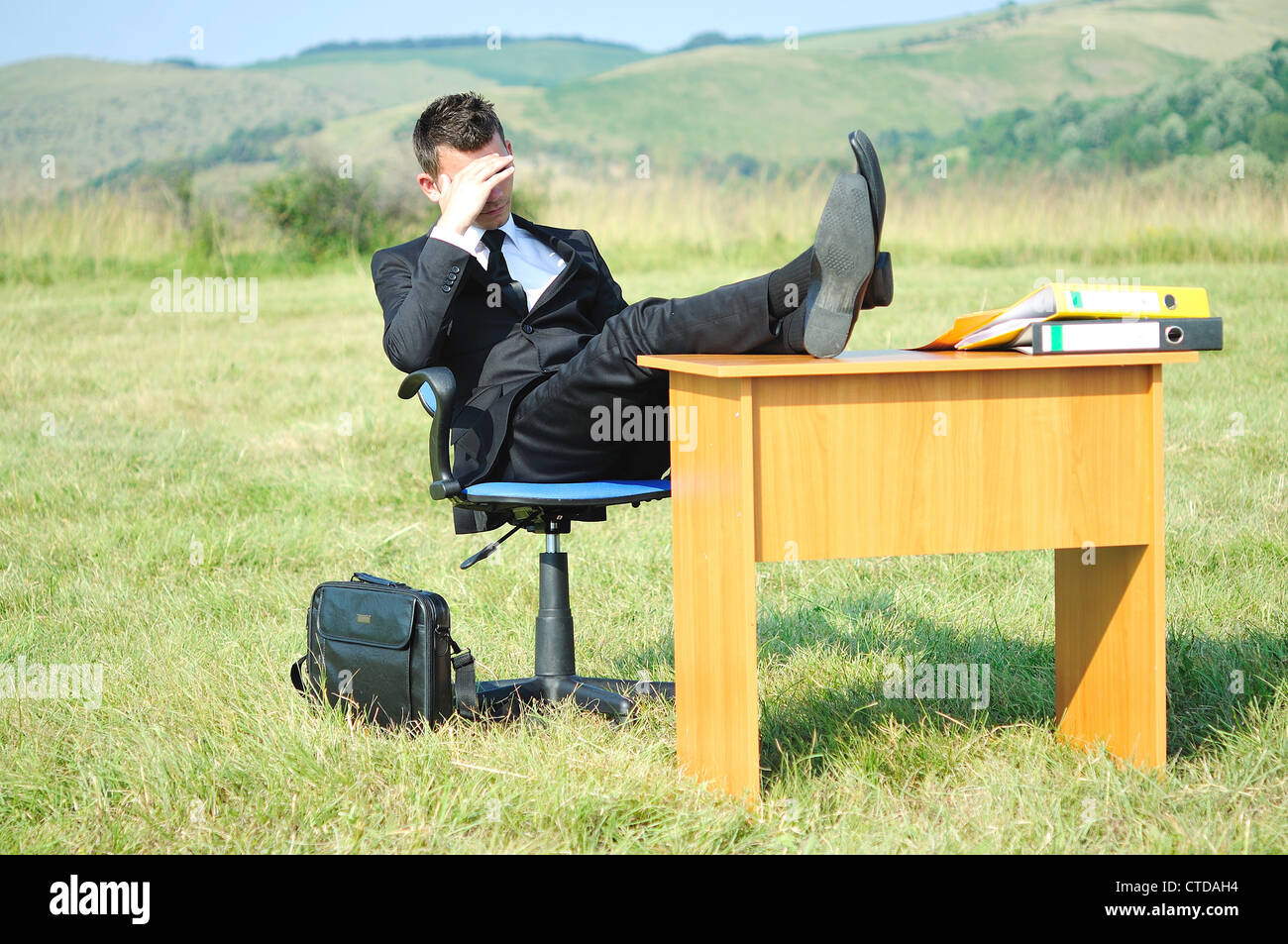 Office Desk In Grass Field High Resolution Stock Photography and Images ...