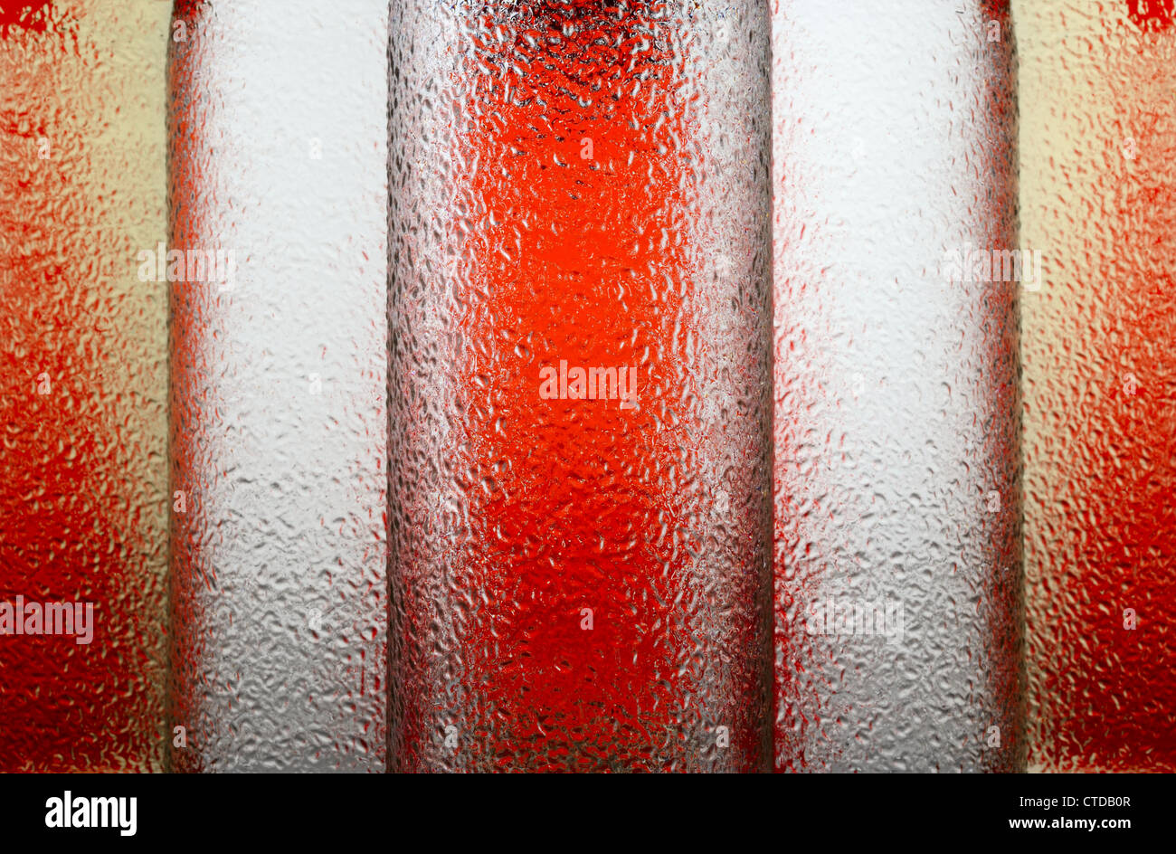 Abstract background - macro photo of different ribbed glass surfaces ...