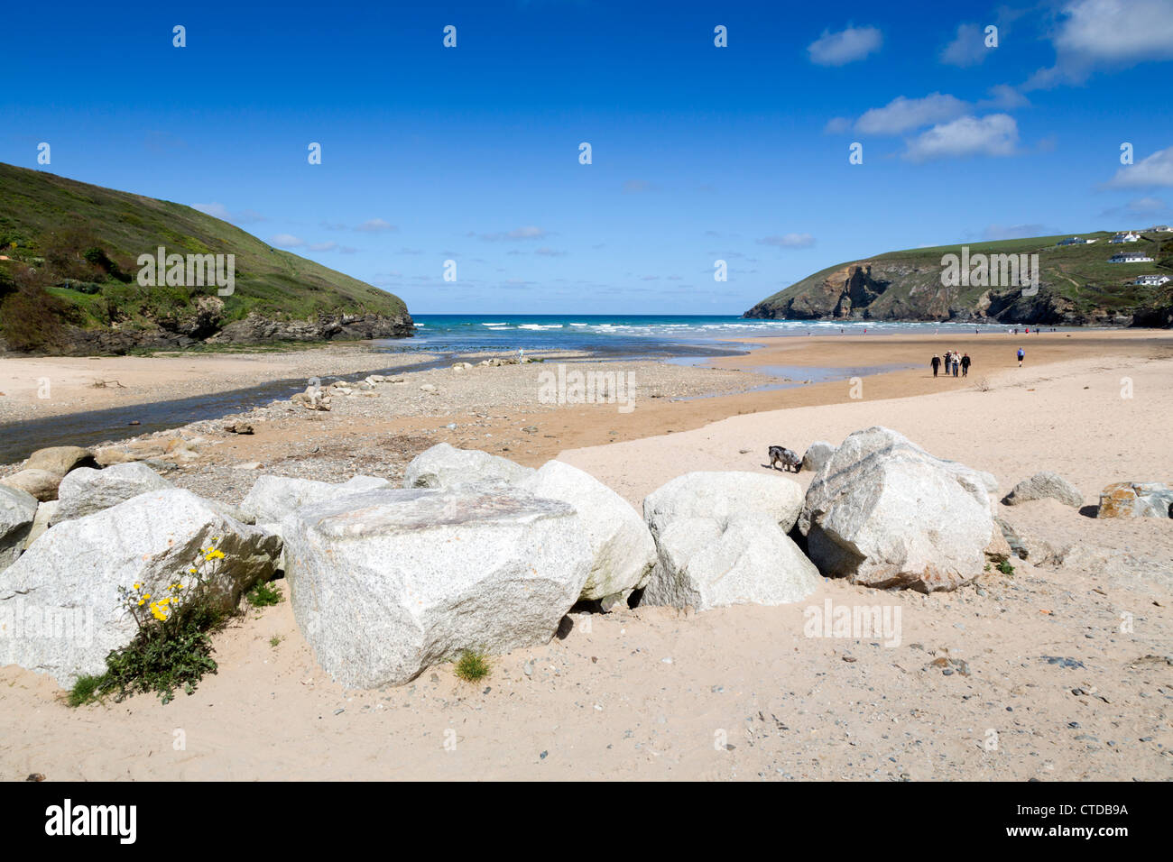 Mawgan Porth; Beach; Cornwall; UK Stock Photo - Alamy