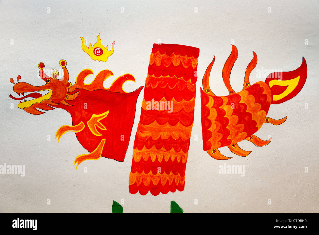 Children's painting of a dragon in a subway in singapore Stock Photo ...