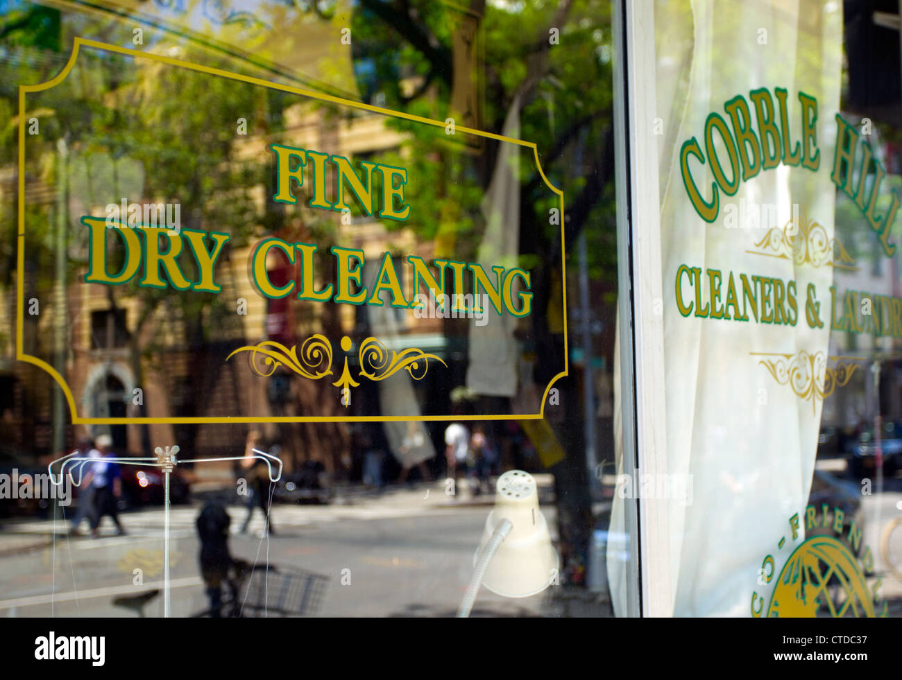 Reflection in the window of a store Stock Photo - Alamy