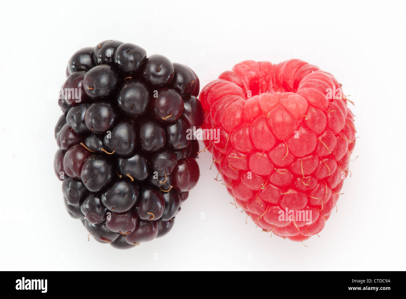 Blackberry and Raspberry Stock Photo - Alamy
