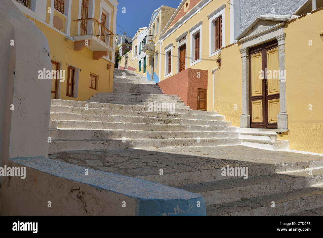 The long stairs known as Kali Strata which leads from Yialos to the ...