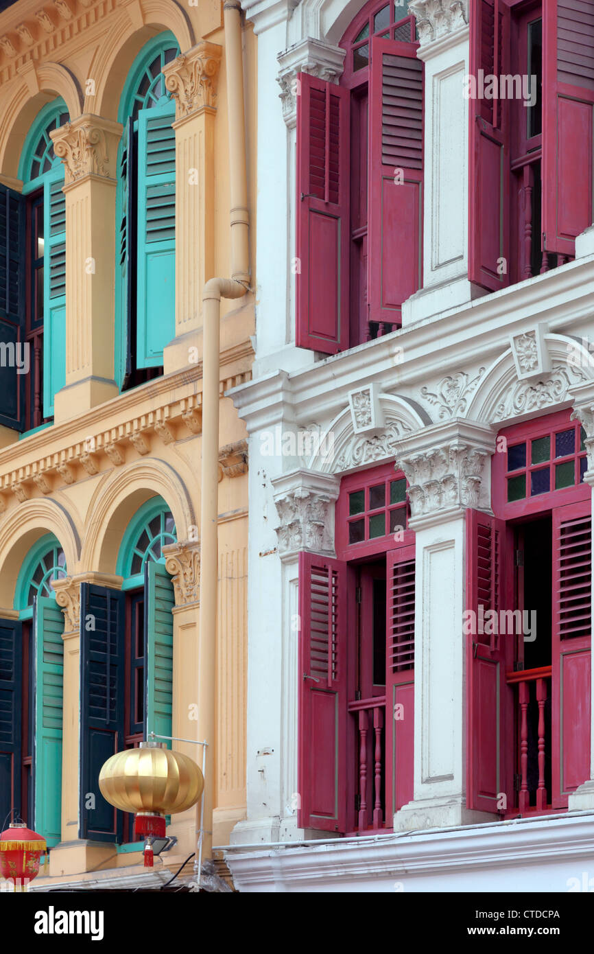 Shuttered building in Singapore Stock Photo - Alamy